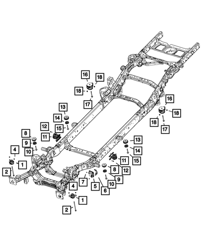 Genuine Mopar Body Hold Down Cushion Right 68481244aa | eBay