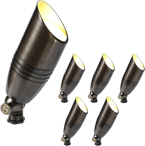 12V Low Voltage Landscape Spotlights Outdoor, Solid Brass Directional 6 ...