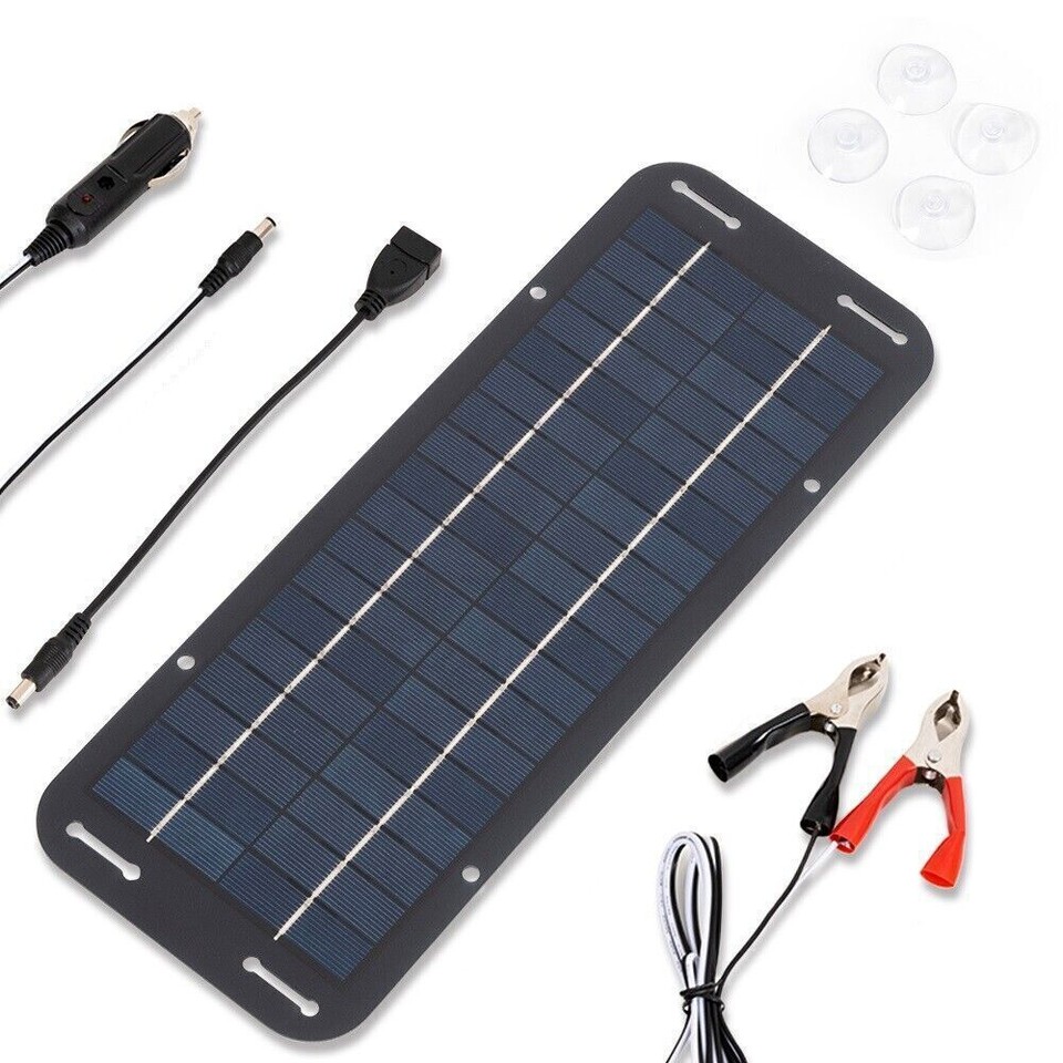 30W Solar Panel 12 Volt Trickle Battery Charger For Caravan Car Van ...