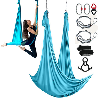 VEVOR Aerial Silk Yoga Swing Set 10 m Length Hammock Trapeze Inversion ...