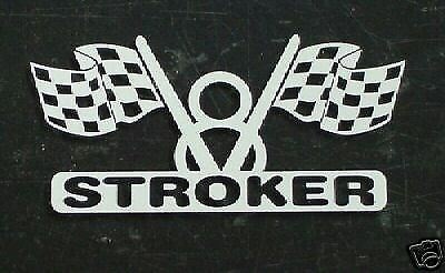 V8 STROKER MOTOR engine decal for stroked hot rod race pro street ...