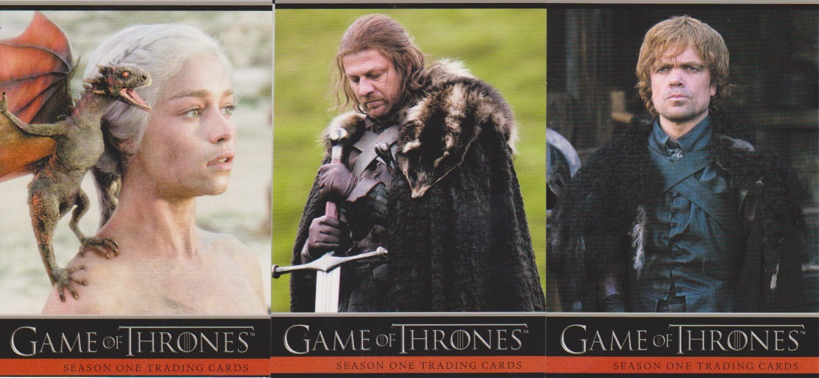 2012 GAME OF THRONES SEASON ONE 3 PROMO CARDS P1 P2 P4 DAENERYS NED ...