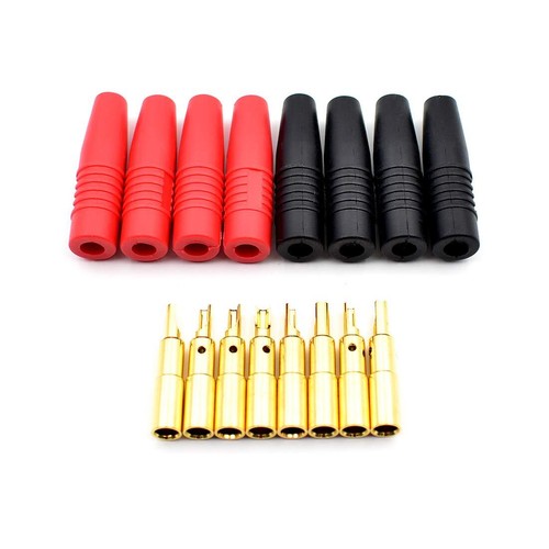 8 Pcs Gold Plate Insulated 4Mm Banana Female Jack Socket Plug Adapter ...