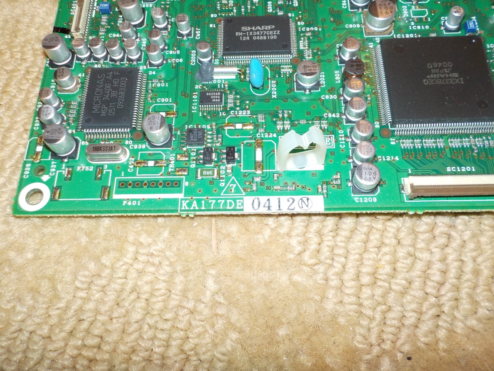 Sharp LCD COLOR TV LC-20A2U Main Board Unit Motherboard - KA177DE - 412 ...