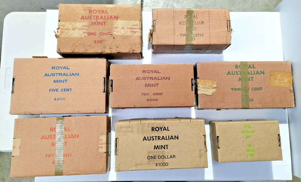 Coin Collectors Scarce Vintage Australian Mint Boxes 1c 2c 5c 10c 20c ...