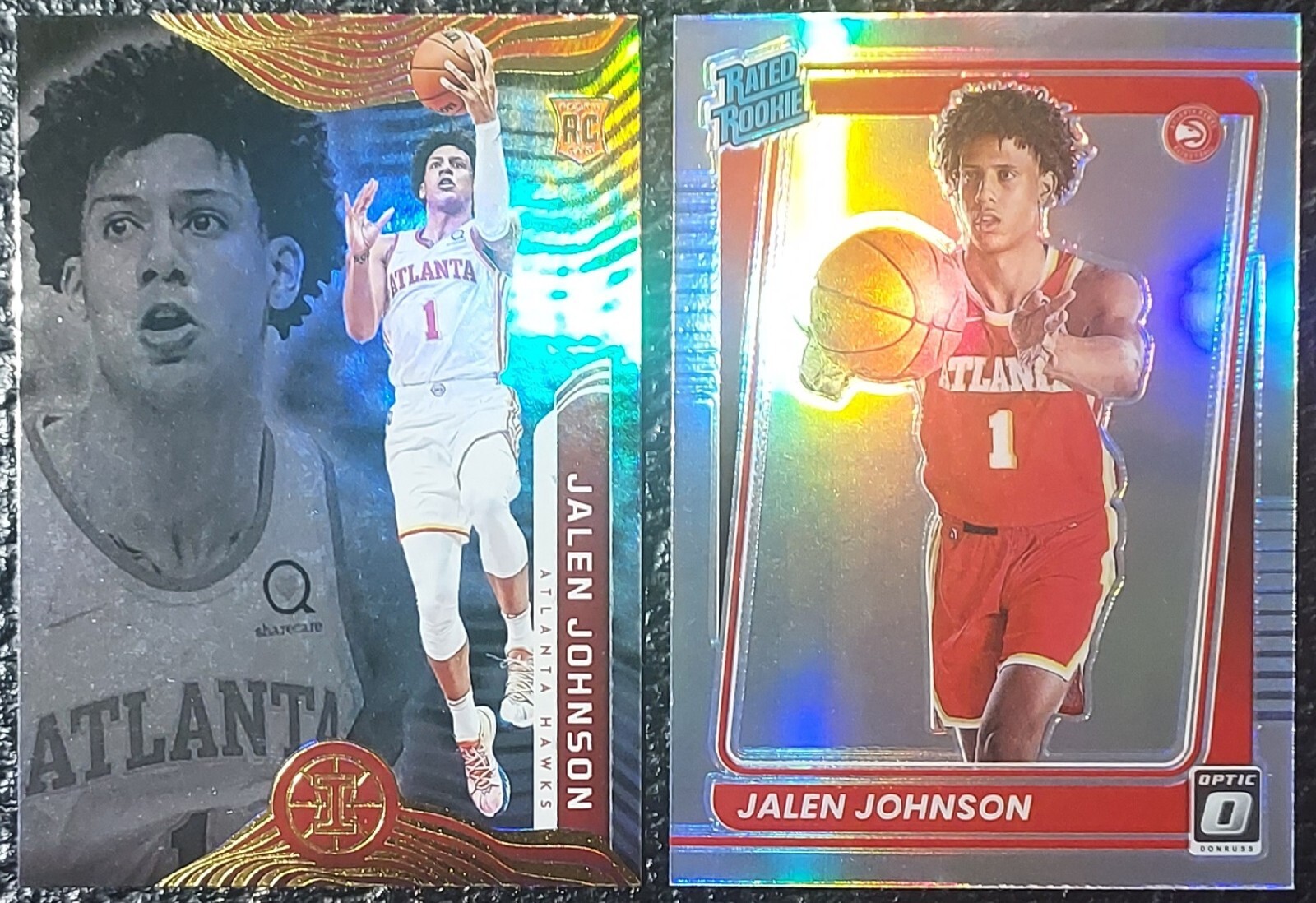 Jalen Johnson - Rookie Card Lot (2) - Optic - Rated Rookie - SILVER ...