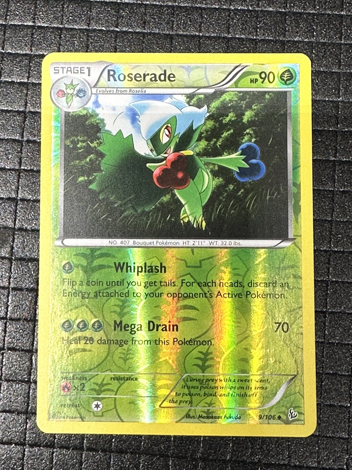Roserade #9/106 Flashfire Reverse Holo Uncommon Pokemon Card | eBay