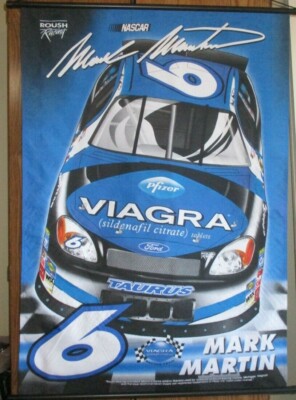 Mark Martin # 6 SINGLE SIDED 28 x 40 INDOOR BANNER SCROLL ! FAST ...