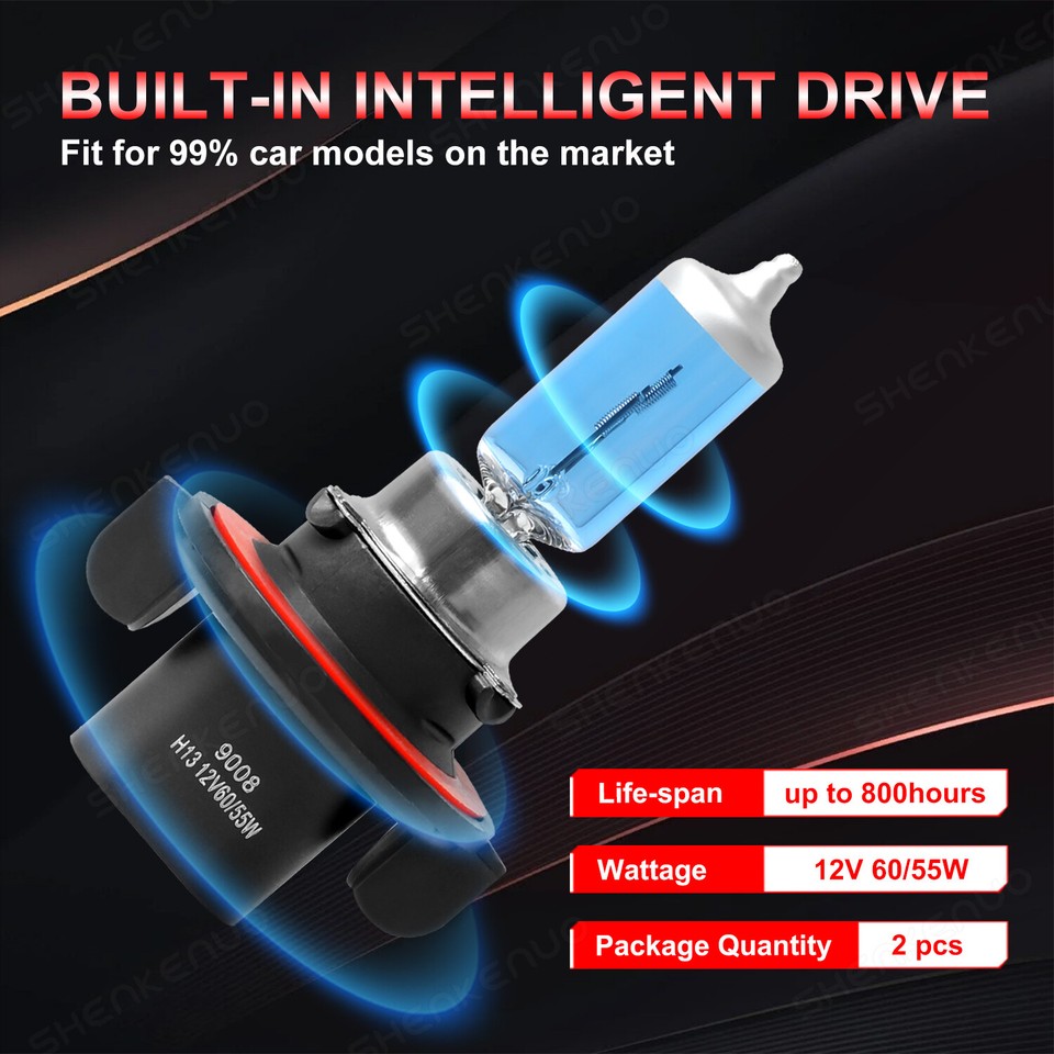 2X 9008/H13 LED Headlight Bulbs Hi/Lo Beam Kit 6000K For Nissan Sentra ...