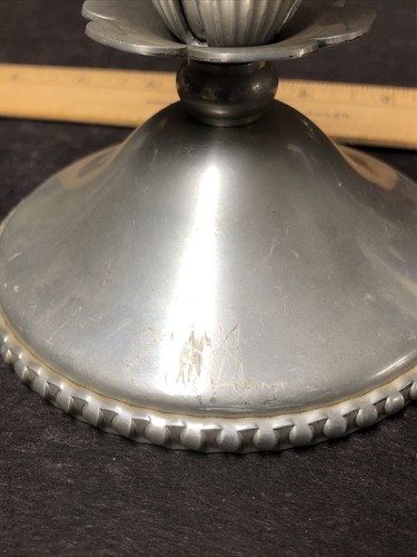 Vintage Pair Wrought Farberware Candle Holders Flower Design Bklyn NY ...