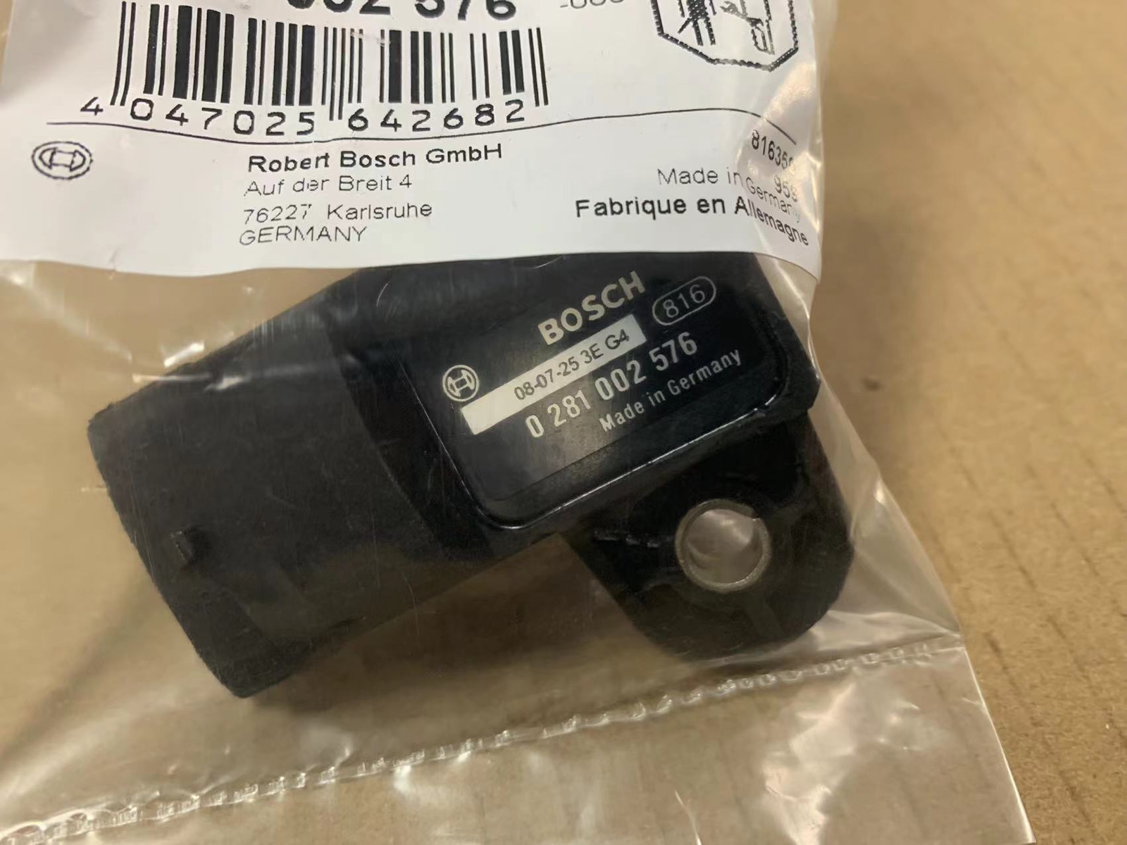 1pcs for Bosch 0281002576 0 281 002 576 Intake Manifold Pressure Sensor ...