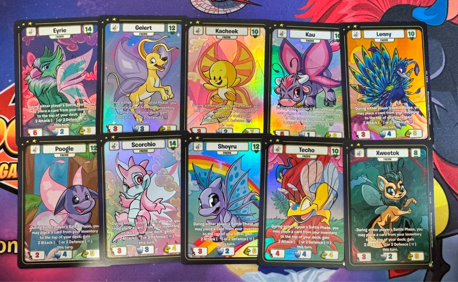 Neopets Battledome TCG Faerie Pet Set - 10 Faerie Pets - Shoyru Kau ...