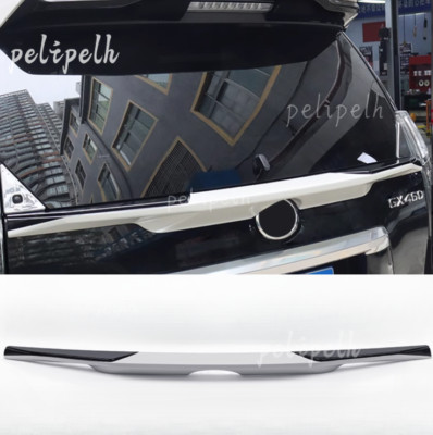Glossy black+white Rear Trunk Spoiler Wing Flap Trim For Lexus GX460 ...