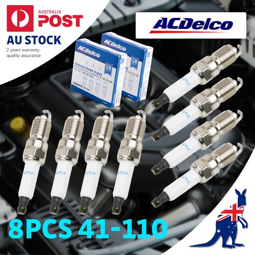 8PCS Iridium Spark Plugs ACDelco for GMC Chevrolet Hummer Buick 41-110 ...