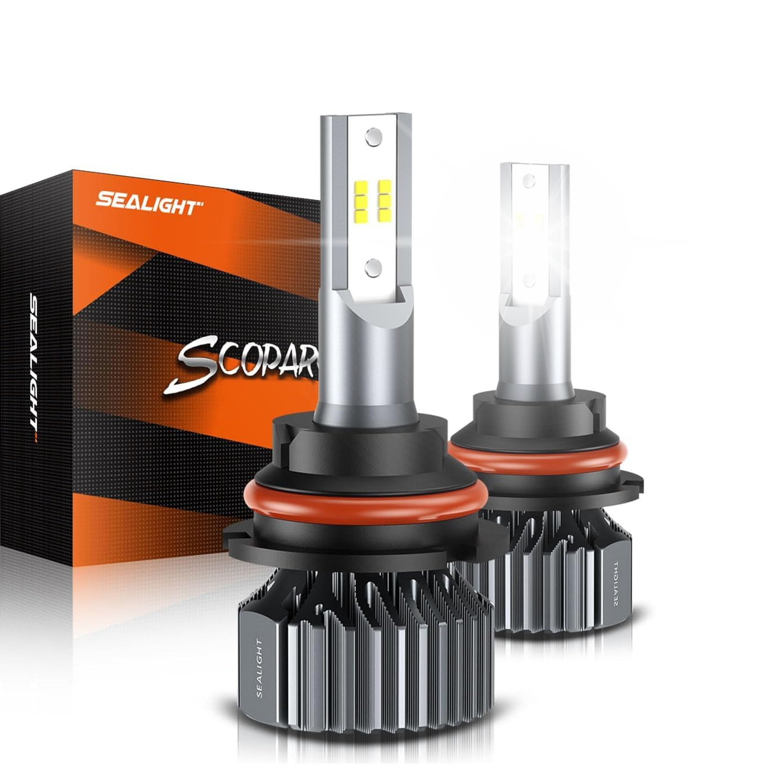 SEALIGHT 9004 HB1 High/Low Beam LED Headlight Bulbs 60W 6000K White ...
