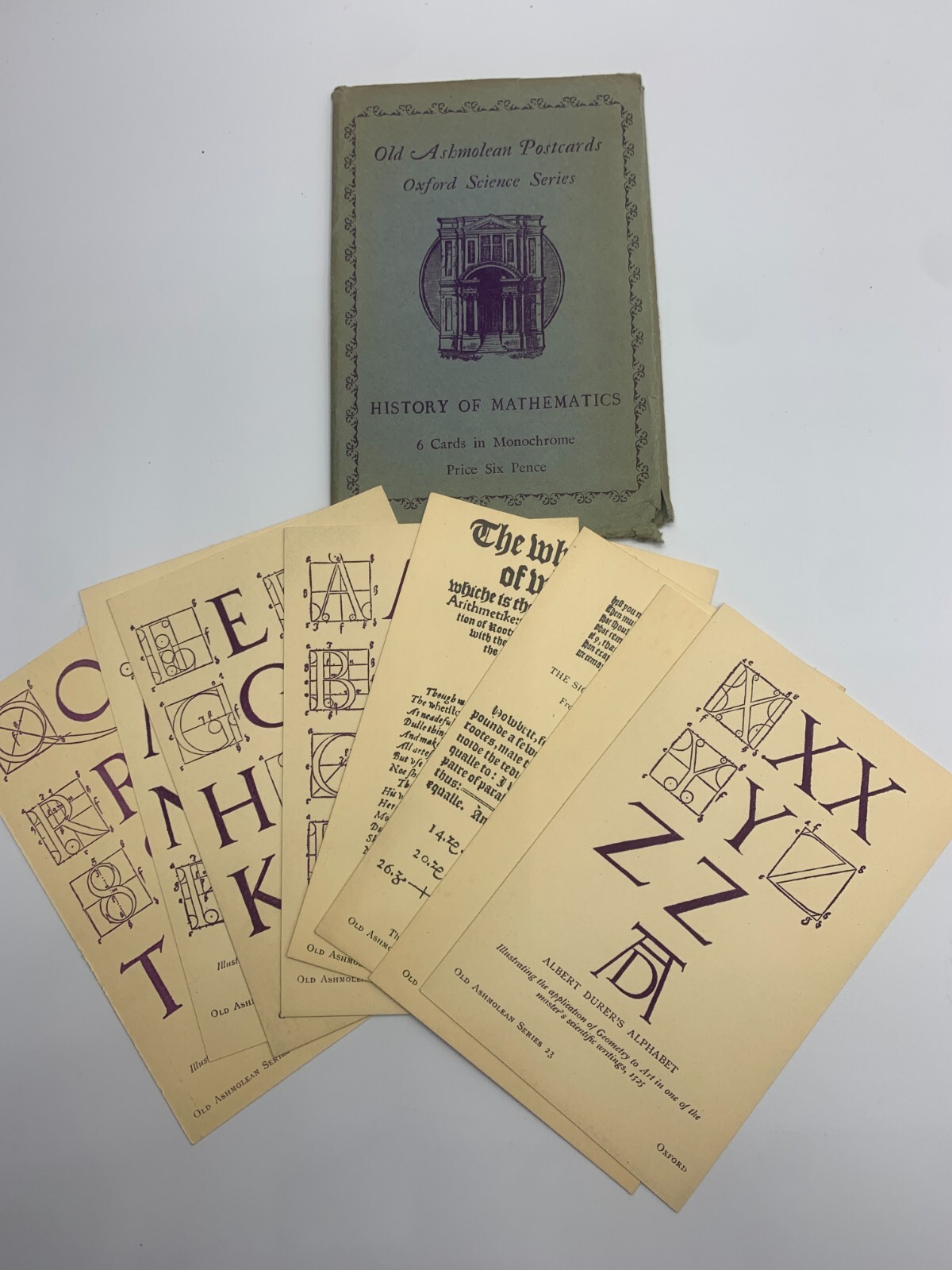 Old Ashmolean Postcards Oxford Science Series History of Mathematics ...