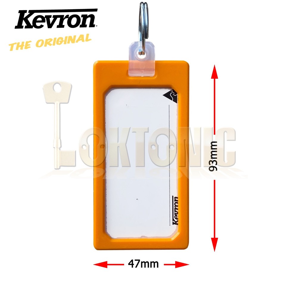 Kevron Pack10 Orange Large Premier Hotel Key Tags Garage School Car ...