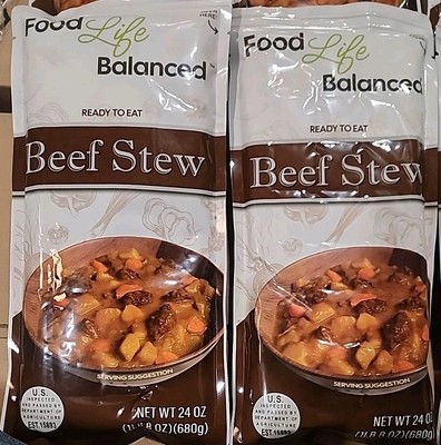 (2) MRE Beef Stew MRE 24oz by Food Life Balanced, BB Date 01/2028 Buy ...