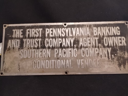 Vtg Southern Pacific Railroad Locamotive Sign | eBay