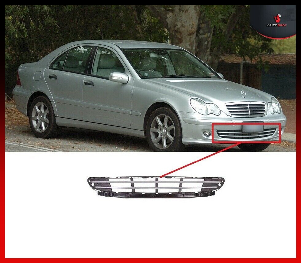 Mercedes Benz C W203 Front Bumper Grille Center Lower Facelift 04-07 ...