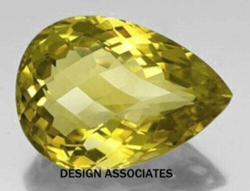 LEMON QUARTZ 18 x 13 MM PEAR CUT CHECKERBOARD TOP ALL NATURAL F-4410 | eBay
