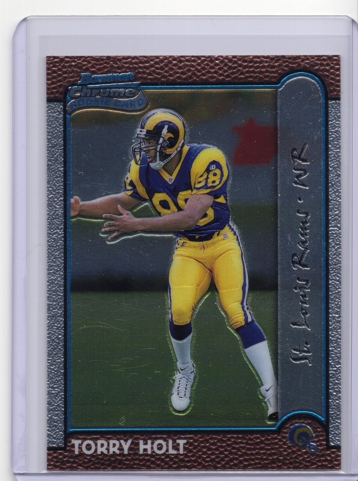 TORRY HOLT 1999 BOWMAN CHORME NFL FOOTBALL ROOKIE CARD #174 RAMS NICE ...