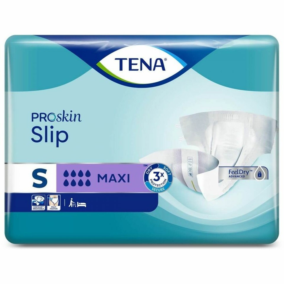 CASE SAVER 3 PACK OF 24 TENA SLIP MAXI SMALl SLIPS INCONTINENCE AIDS ...