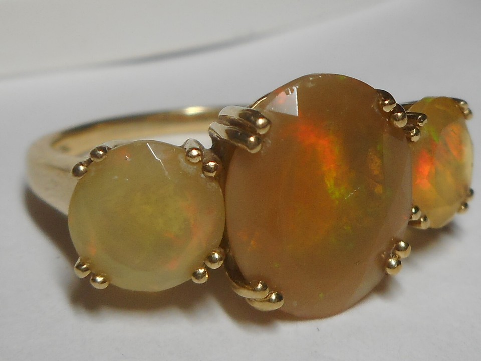 10 kt Natural Water Opal Ring Size 8 | eBay