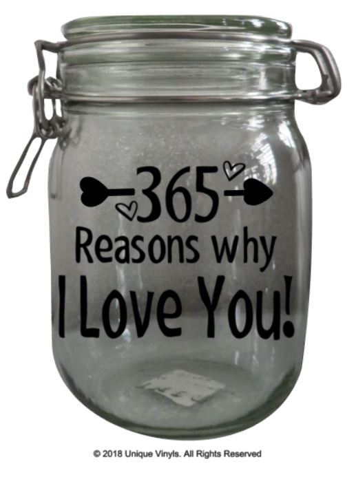 100 Reasons Why I Love You Jar