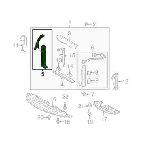Genuine OEM Radiator Support Panel Reinforcement for Toyota 5320208040 ...
