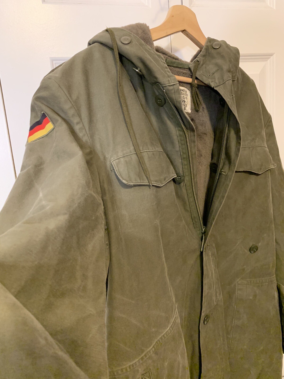 Vintage GERMAN MILITARY Army Parka Field Jacket Hoode… - Gem