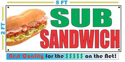 SUB SANDWICH Banner Sign NEW 2x5 | eBay