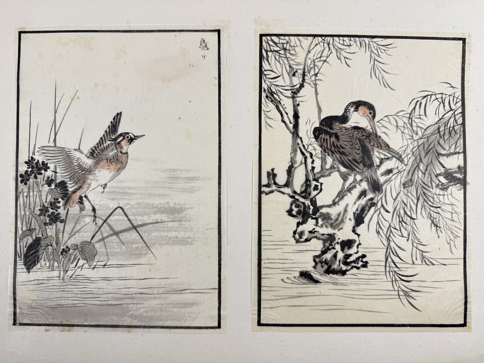 Japanese Drawing Book “Kachoshu” Picture of birds and flowers 49 ...