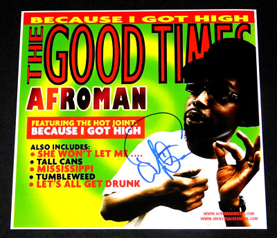 AFROMAN SIGNED THE GOOD TIMES 12X12 ALBUM COVER HIP HOP RAPPER!!! | eBay