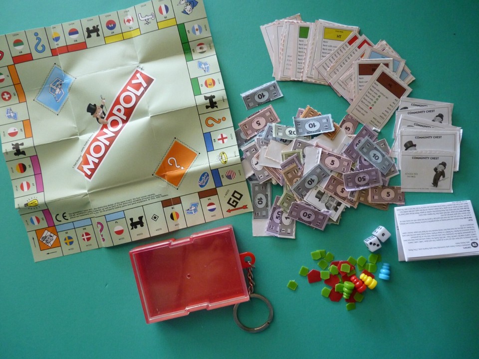 Miniature Monopoly Game Keychain Hasbro Gaming | eBay