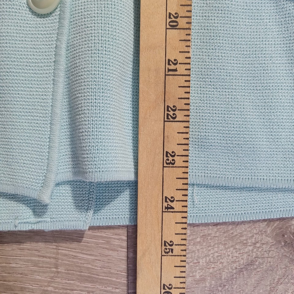 Talbots Sweater Jacket Woman Xl Petite Blue Button Front Long Sleeve ...