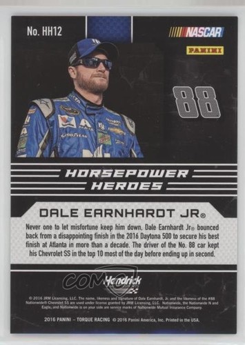 2016 Panini Torque - Horsepower Heroes Holo Silver #HH12 Dale Earnhardt ...