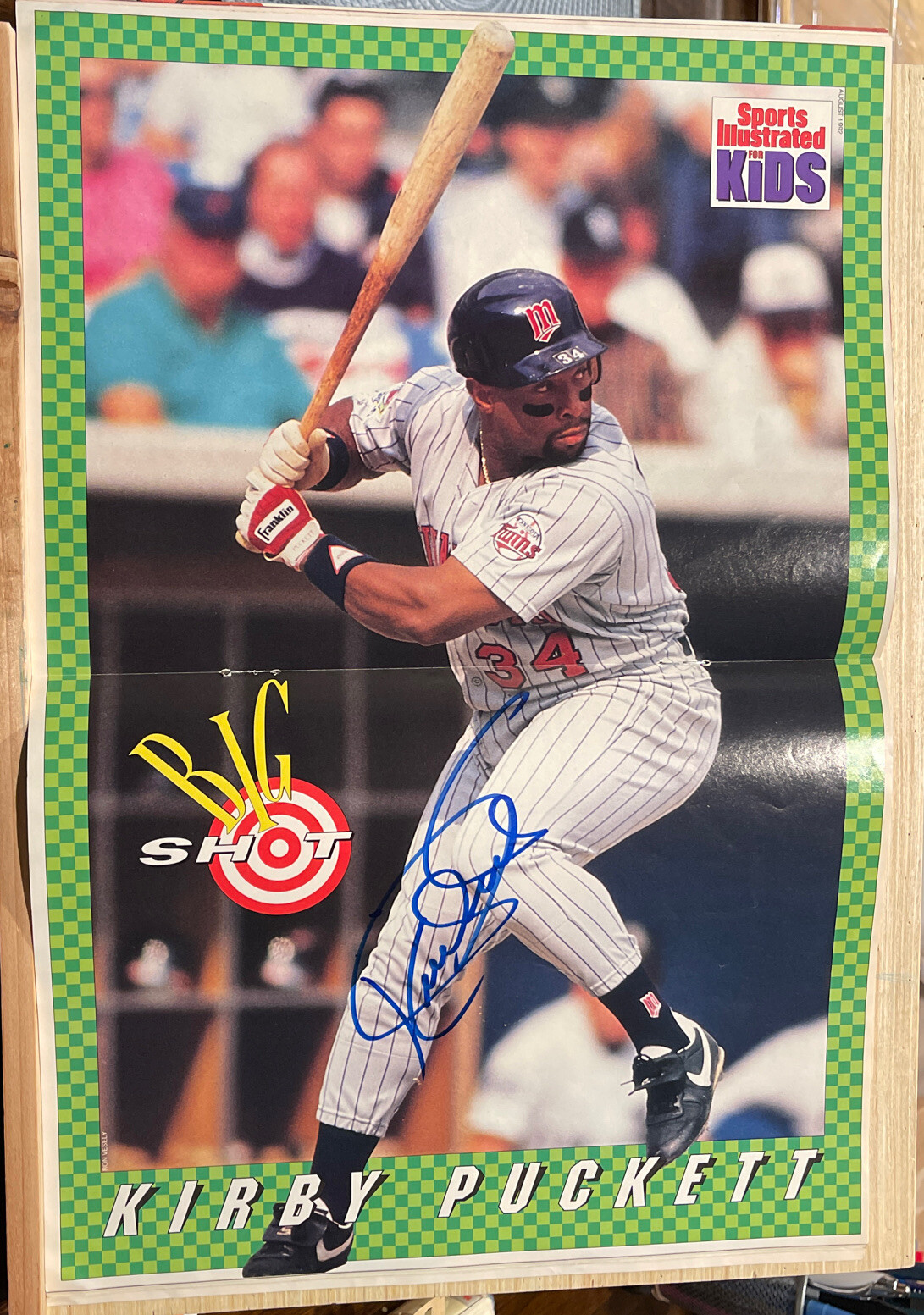 Kirby Puckett Signed Poster Minnesota Twins HOF Sports Illustrated ...