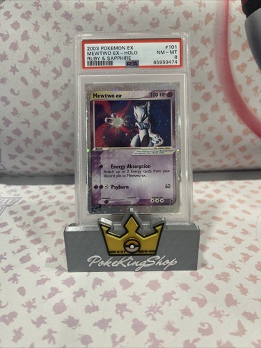 Mewtwo EX Holo Rare 2003 Pokemon Card 101/109 Ruby & Sapphire Set PSA 8 ...