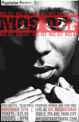 Mos Def Talib Kweli & Pharoahe Monch Concert Poster 11" x 17" FREE US ...