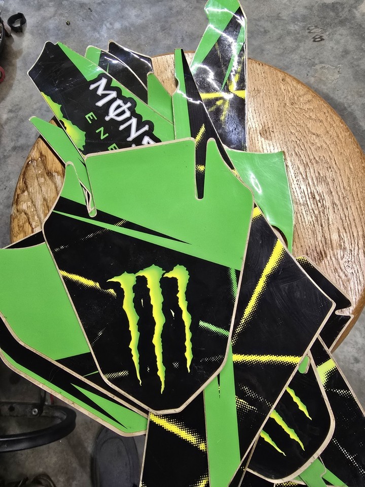 D'COR Monster Energy Slash Graphics Kit Kawasaki KLX110 2010-2023 NEW ...