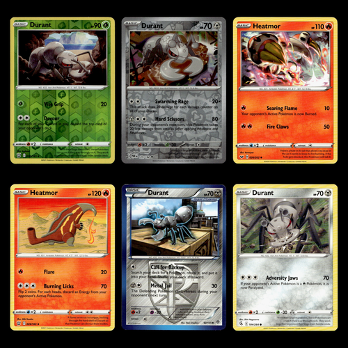 6x Lot Heatmor Durant Pokemon Cards Collection Set Deck Building TCG | eBay