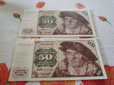 2 x 50 DM Schein Deutsche Mark 2.Januar 1980 | eBay.de
