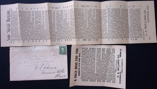 1890s C.A. Willard Co Wonewoc WI Print Ad Clippings Postal Cover | eBay