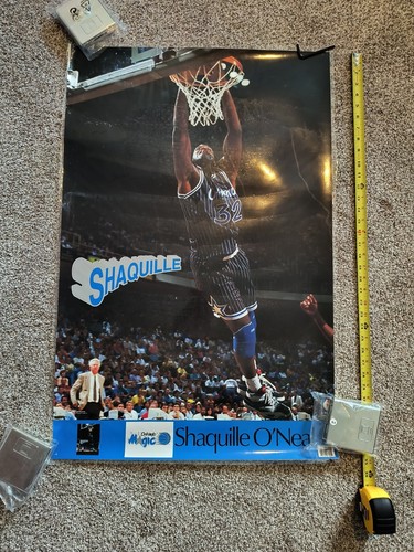 SHAQUILLE O'NEAL Orlando Magic Vintage Dunking Poster 1992 NBA ...