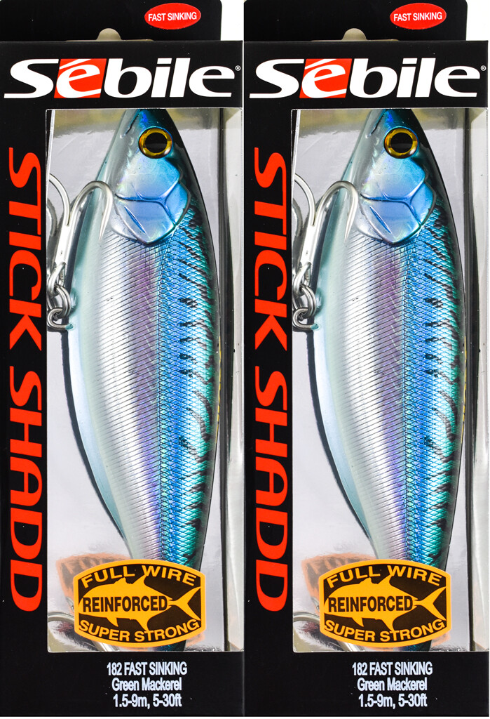 (LOT OF 2) SEBILE STICK SHADD SS-182-FSK-GRMK 4-5/8OZ 1372890 ...