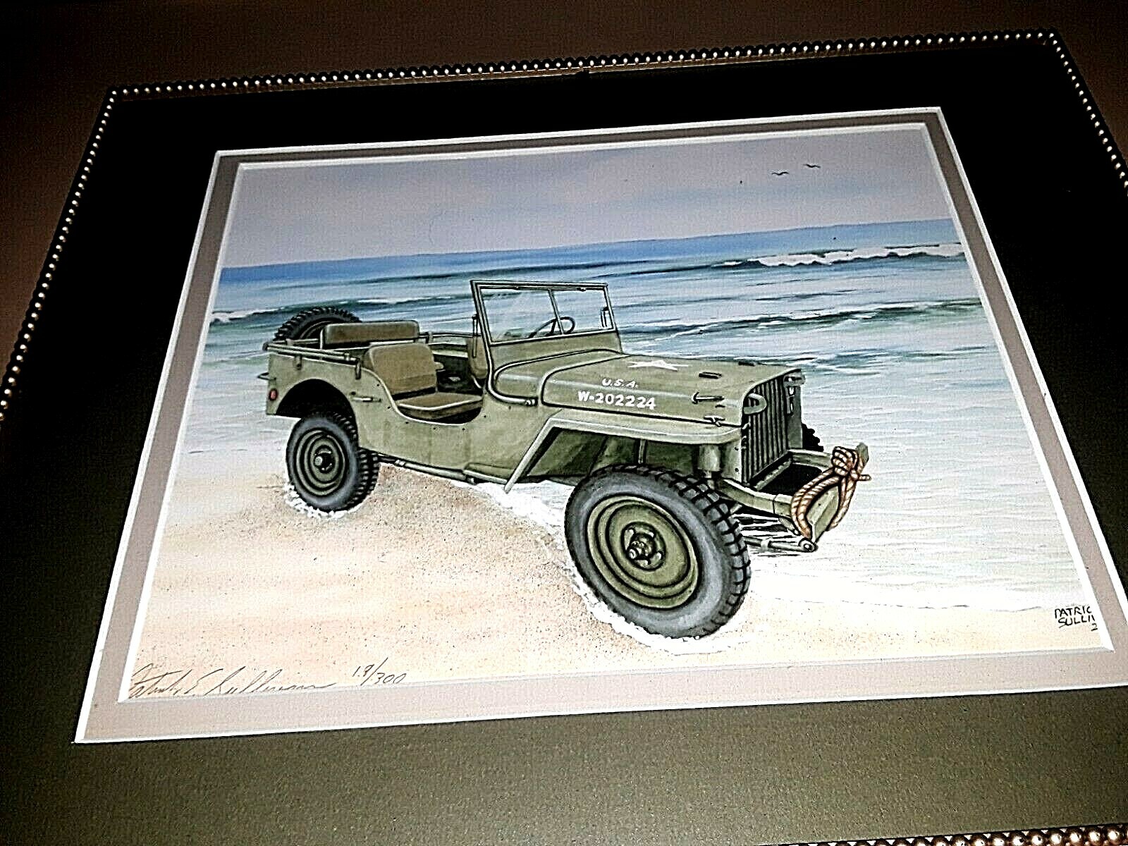 Patrick Sullivan Art Print Rare Army Jeep Limited Edition Signed 19 of ...