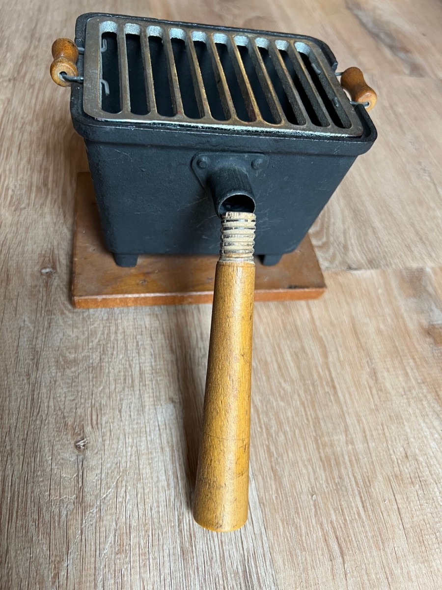 Vintage Mini Hibachi Grill Cast Iron Japan Satay Tiki