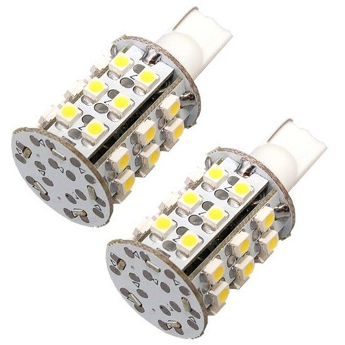 2-Pack HQRP T10 Wedge Base 30 LEDs SMD 3528 LED Bulbs Warm White for ...