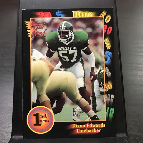 Dixon Edwards 1991 Wild Card Draft #100 Michigan State Spartans ...